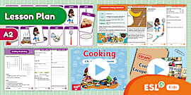 ESL Cooking Vocabulary Lesson for Kids
