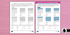 Modelling Fractions as Decimal Tenths Activity