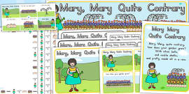 Mary Mary Quite Contrary Resource Pack (teacher made)