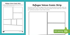Refugee Week Comic Strip Worksheet (teacher made) - Twinkl