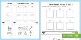 I Can Read Phase 2 Words PowerPoint (creat de profesori)