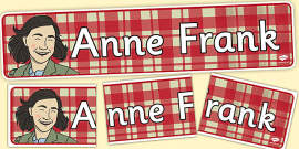 Anne Frank Display Poster