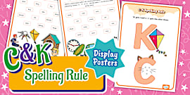 ‘C’ Or ‘K’ Spelling Rules Posters - English