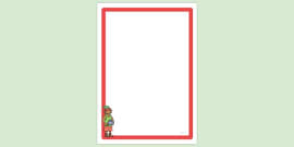 FREE! - Simple Blank Boy Wearing Pyjamas Page Border | Twinkl
