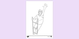 FREE! - Child Reaching Up on Tiptoe Colouring Sheet - Twinkl