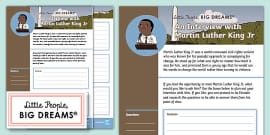 Little People Big Dreams: Fact File on Martin Luther King Jr