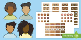 Cut and Stick Self-Portrait Outline Activity – Cut-Out Faces
