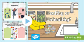 Healthy and Unhealthy Food Worksheet - Sorting Activity