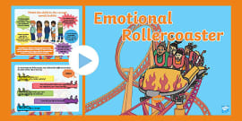 Emotional Rollercoaster Worksheet / Worksheet - Twinkl