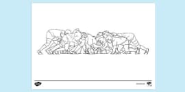 FREE! - Rugby Scrum Colouring Sheet | Colouring Pages