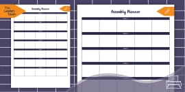 Assembly Planning Template (teacher made) - Twinkl