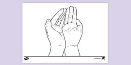 FREE! - Hand Template Colouring Sheet (Teacher-Made)