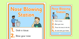👉 Nose Wiping Station Sign (teacher made)