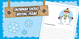 If My Snowman Came to Life Writing Frame
