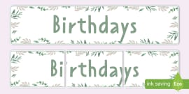 👉 Botanical-Themed Birthday Display,botanical birthday