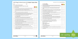 AQA Chemistry (Trilogy) Unit 7 Organic Chemistry Student Progress Sheet