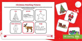 Christmas Pictures SEN Matching Mat (teacher made) - Twinkl