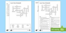 Sound Crossword (Teacher-Made)