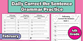 Fourth January Daily Correct the Sentence Grammar Practice