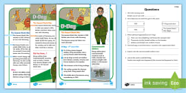 LKS2 D-Day Differentiated Reading Comprehension Activity