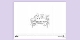 FREE! - Classroom With Group Of Children Working | Colouring Sheets