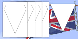 Union Flag Template Display Bunting (teacher made) - Twinkl