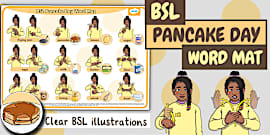 BSL Easter Word Mat