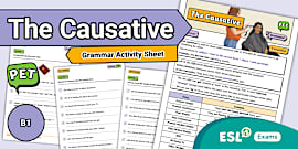 ESL Causative Verbs Activity Sheet for B1 adults