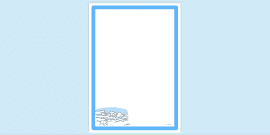 FREE! - Simple Blank Arctic Wolf Page Border | Page Borders | Twinkl