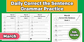 Fifth November Daily Correct the Sentence Grammar Practice