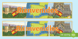 Bienvenidos Banner (Teacher-Made) - Twinkl