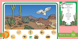 Sopa de letras: Los animales del desierto
