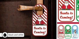 Christmas Door Hanger Elf Craft (teacher made) - Twinkl