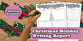 Fun Holiday Writing Activity | Twinkl | Writing Frames