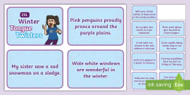 Tongue Twister Poetry Template,tongue twisters - Twinkl