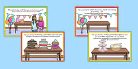 Birthday Role Play Challenge Cards (teacher made) - Twinkl