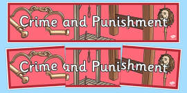 Crime and Punishment Word Mat - Twinkl - KS2 - Twinkl