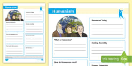 KS1 Humanism Fact File (l'enseignant a fait) - Twinkl