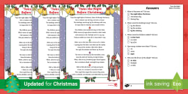 Twas the Night Before Christmas Vocabulary Cards | Holidays