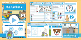 Twinkl Handwriting: Number Formation - The Number 2 Activity Pack