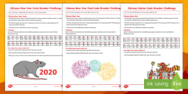 Chinese New Year Themed Count and Colour Sheet