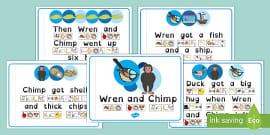 Visual Cue Phonics Kim and Dan Consonant and Short Vowel Decodable Reader