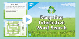 KS2 Recycling Word Search (Teacher-Made) - Twinkl
