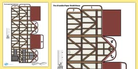 Great Fire of London 1666 Houses Cutout Activity