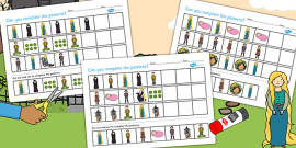 Rapunzel Character Describing Words Matching Activity