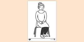 FREE! - Lady Sitting On Deck Chair Colouring Sheet | Colouring Pages