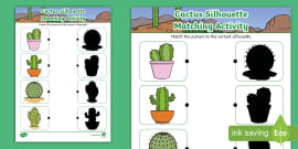 KS1 Silhouetted Cactus Art Lesson Activity (Teacher-Made)
