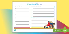 Design a Male World Wrestler Worksheet / Worksheet
