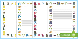 Clothes-Themed Page Border Pack (creat de profesori)