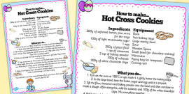 Writing a Recipe (Instructions) KS2 Activity Sheet